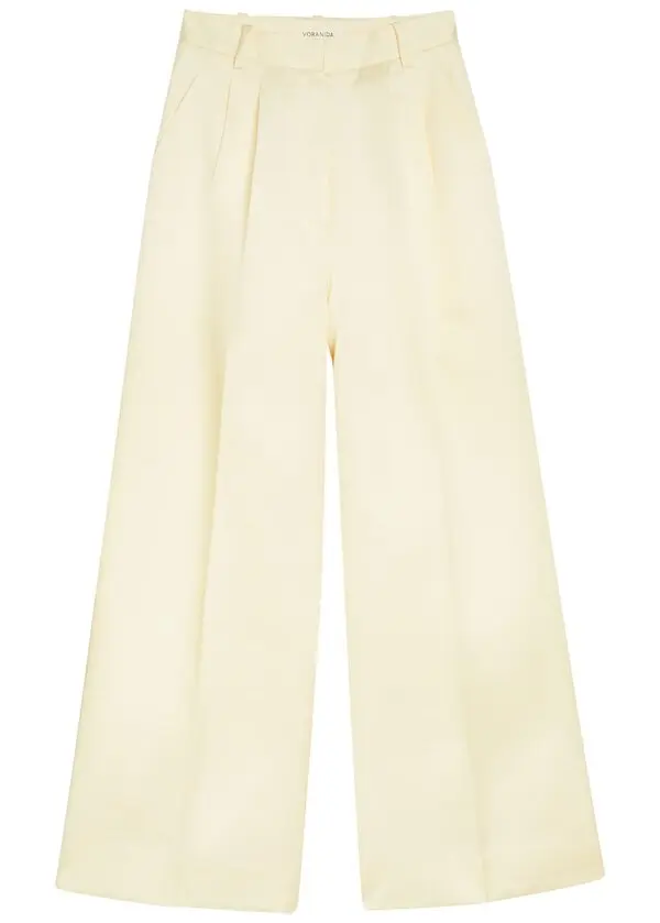 VORANIDA Wide-leg Woven Trousers - Beige