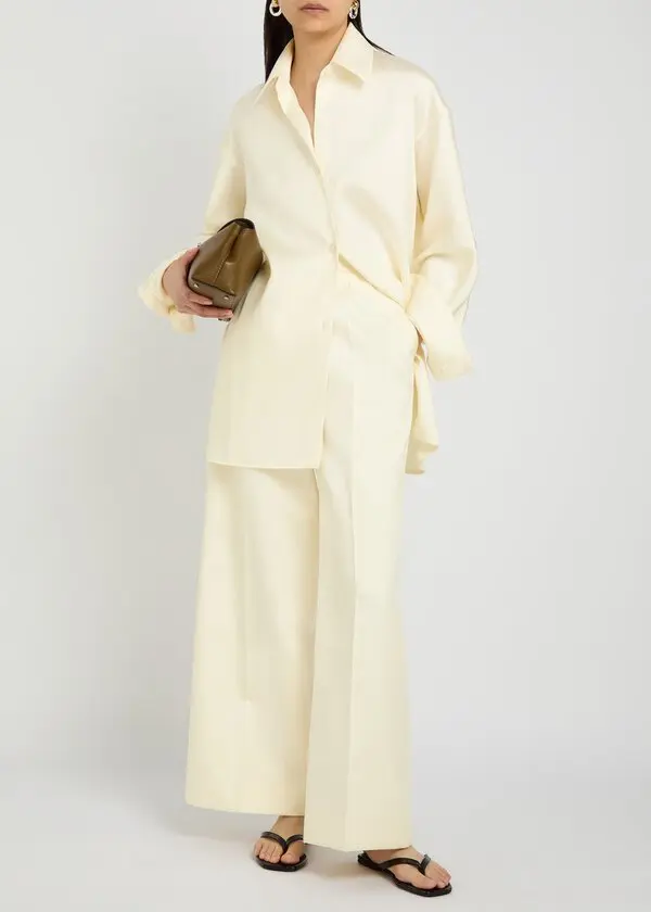 VORANIDA Wide-leg Woven Trousers - Beige