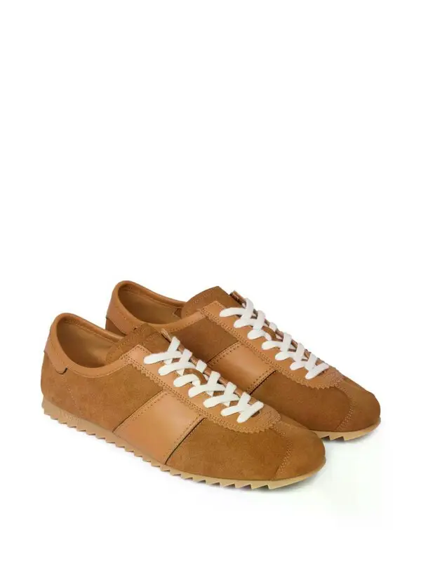 Sandro Leather And Suede Low-top Sneakers - Brown