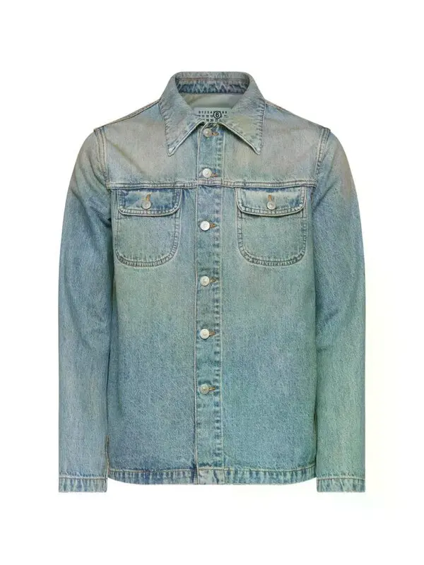 MAISON MARGIELA Chest-pockets Denim Jacket - Blue