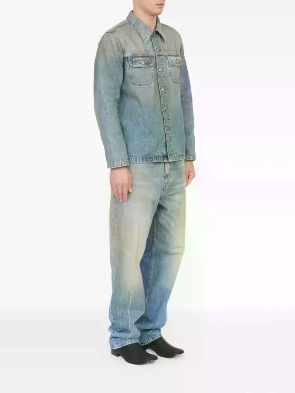 MAISON MARGIELA Chest-pockets Denim Jacket - Blue