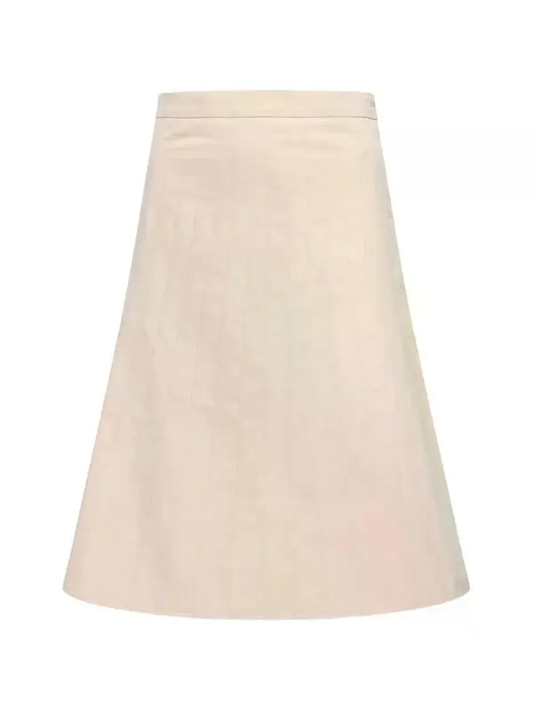 MAISON MARGIELA Pleated Poplin A-line Skirt - Neutrals
