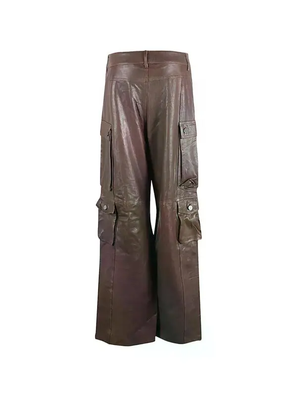 FERMAS Leather Cargo Pants