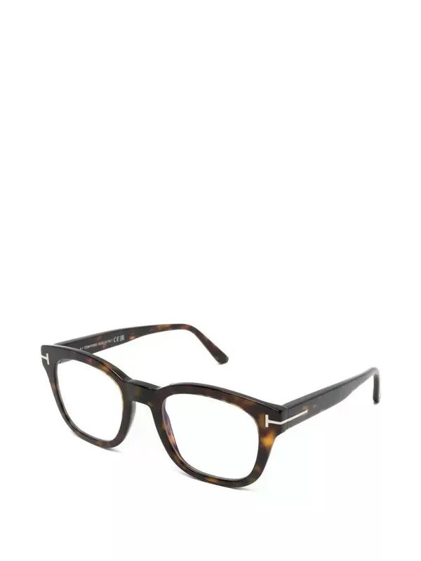 TOM FORD Square Frame Glasses - Brown
