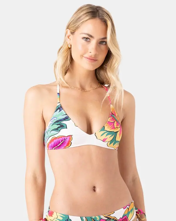 Roxy Printed Triangle Bikini Top - Floral Multi