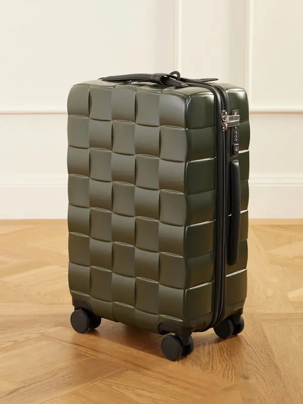Bottega Veneta Odyssey Leather-trimmed Intrecciato Polycarbonate Carry-on Suitcase - Green
