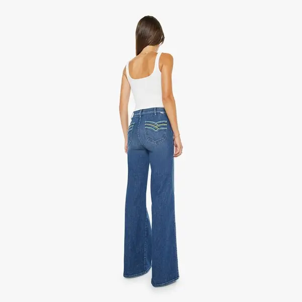MOTHER The Pipeline Hustler Roller Sneak Catch My Drift Jeans - Green