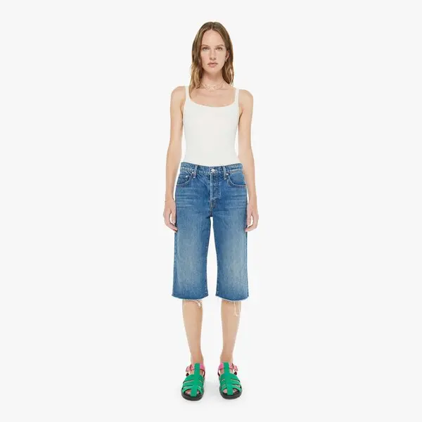 MOTHER The Kick It Half N' Half Fray Jeans