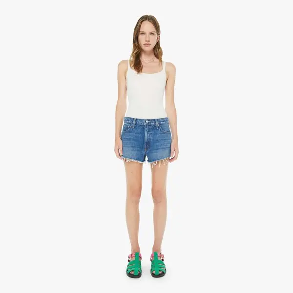 MOTHER The Dodger Short Short Fray Thumb - Green