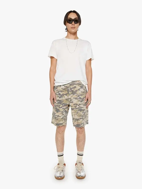 MOTHER The Bee's Knees Shorts Fray What Duck - Camo