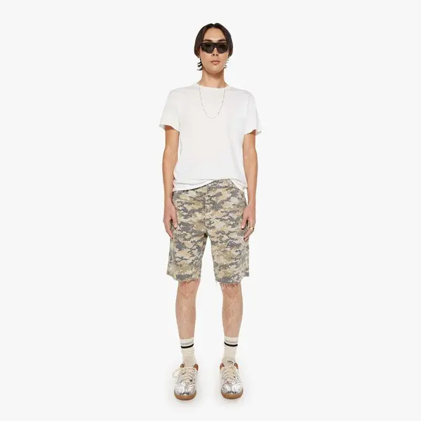MOTHER The Bee's Knees Shorts Fray What Duck - Camo