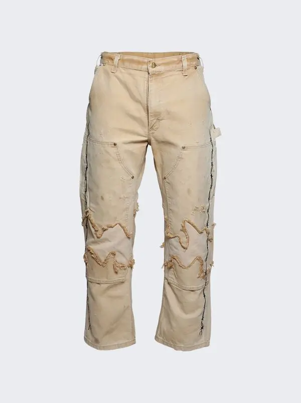 WARREN LOTAS Barbed Wire Reconstructed Vintage Carhartt Double Knee Pants