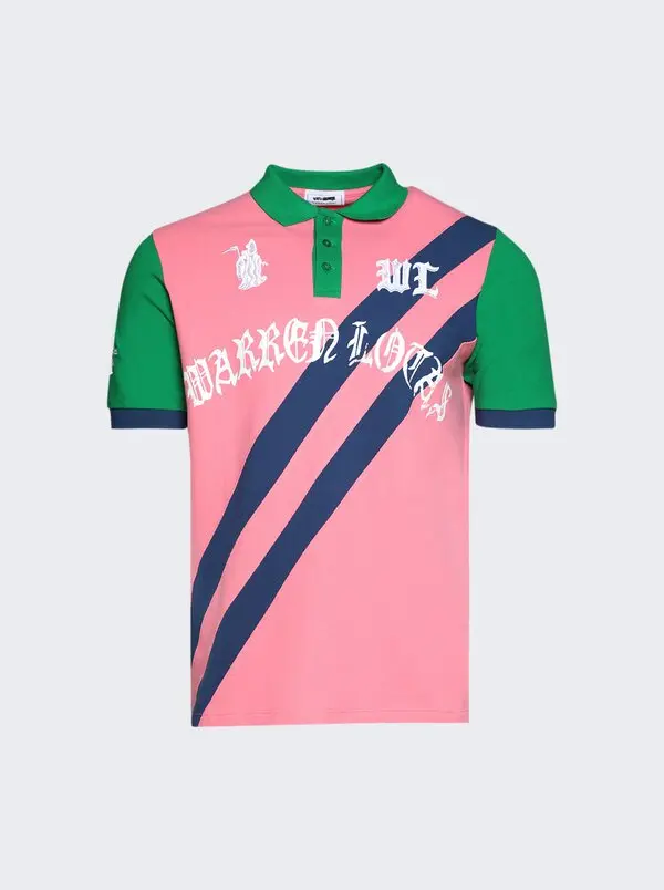 WARREN LOTAS Reaper Academy Polo Pink And Navy