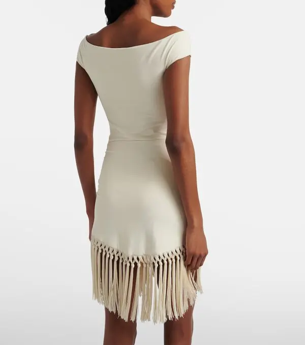 TALLER MARMO Romy Fringed Swimsuit And Beach Cover-up Set - White