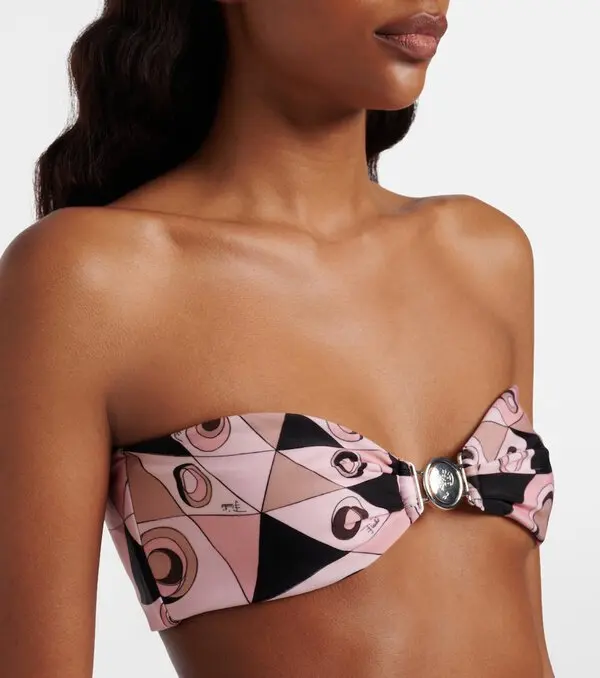 Emilio Pucci Occhi Bandeau Bikini Top - Pink