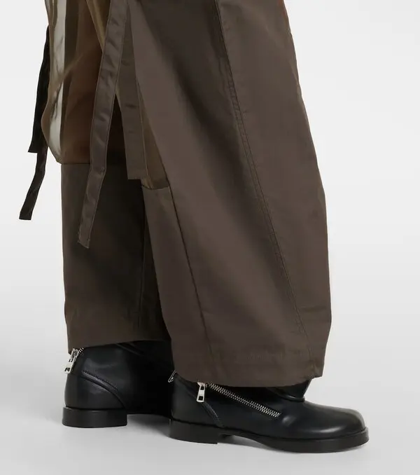 Sacai Paneled Cotton Cargo Pants