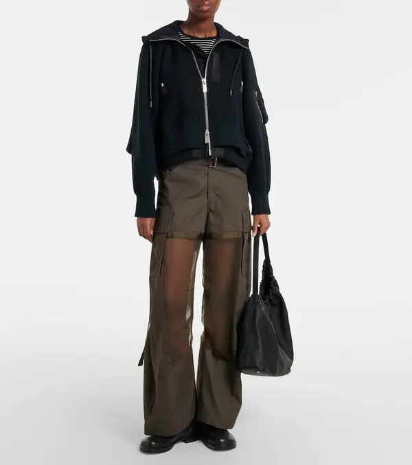 Sacai Paneled Cotton Cargo Pants