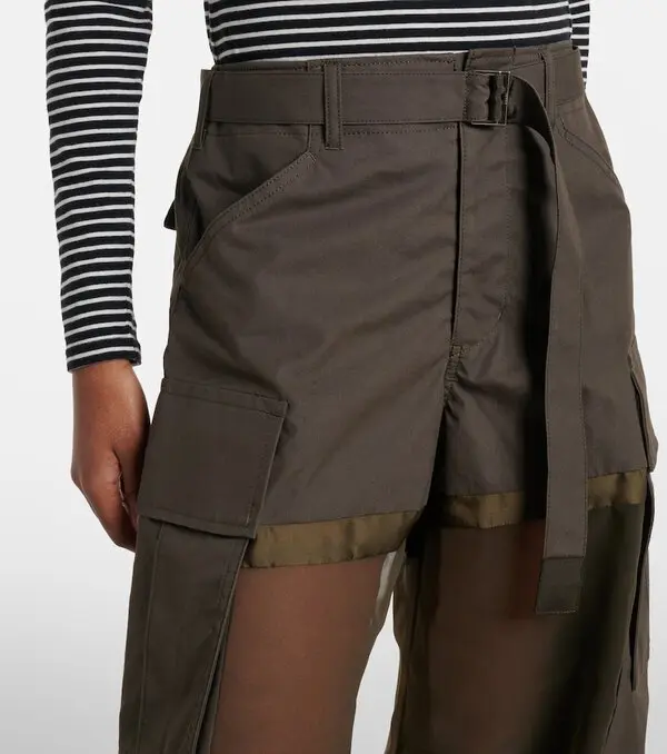 Sacai Paneled Cotton Cargo Pants