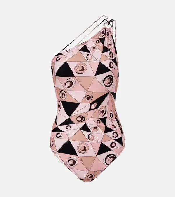 Emilio Pucci Occhi One-shoulder Swimsuit - Pink