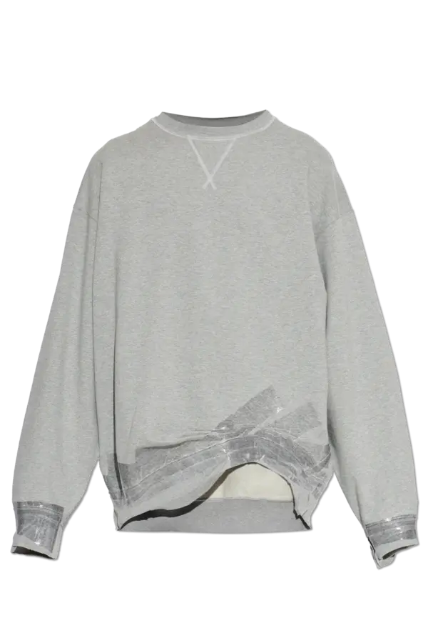 MAISON MARGIELA Asymmetrical-cut Sweatshirt - Grey