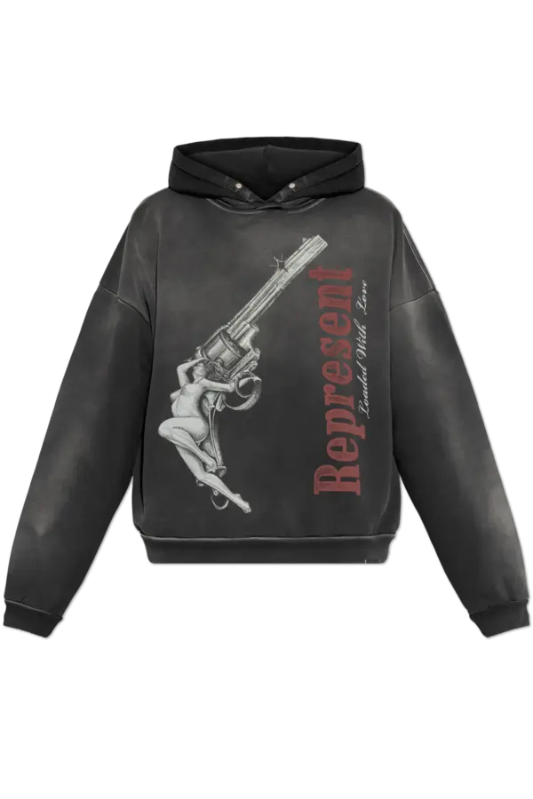 REPRESENT Printed Cotton Knit Sweatshirt