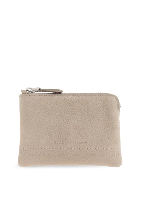 Ami Leather Wallet - Grey