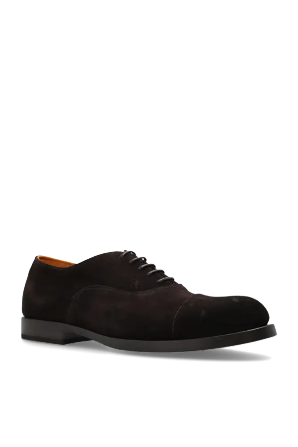 FABI Suede Oxford Shoes - Brown