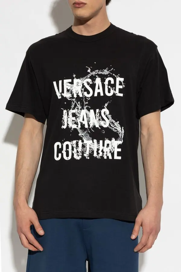 Versace T-shirt With Print - Black