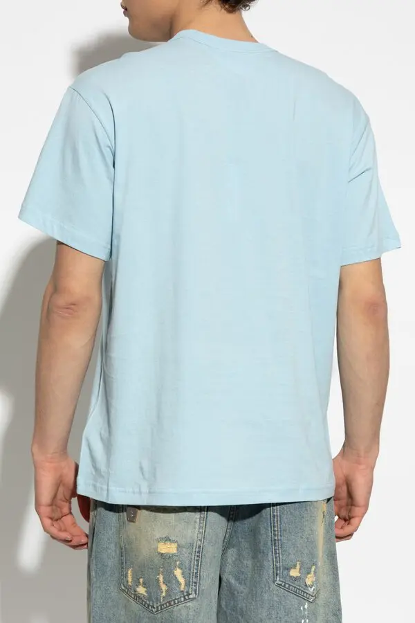 Versace T-shirt With Print - Light Blue