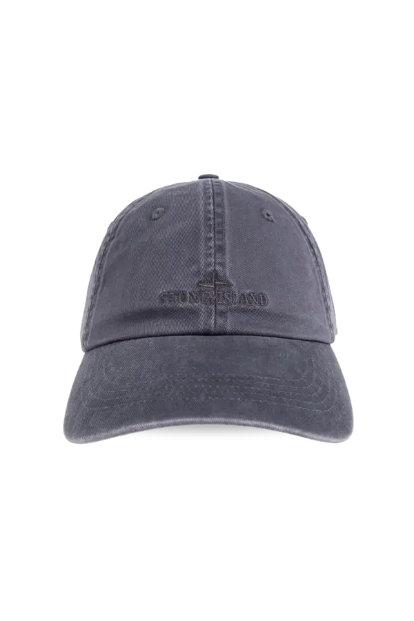 Stone Island Cap With Logo - Grey