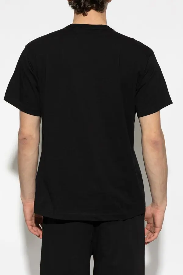 Versace T-shirt With Print And Shimmering Sequins - Black
