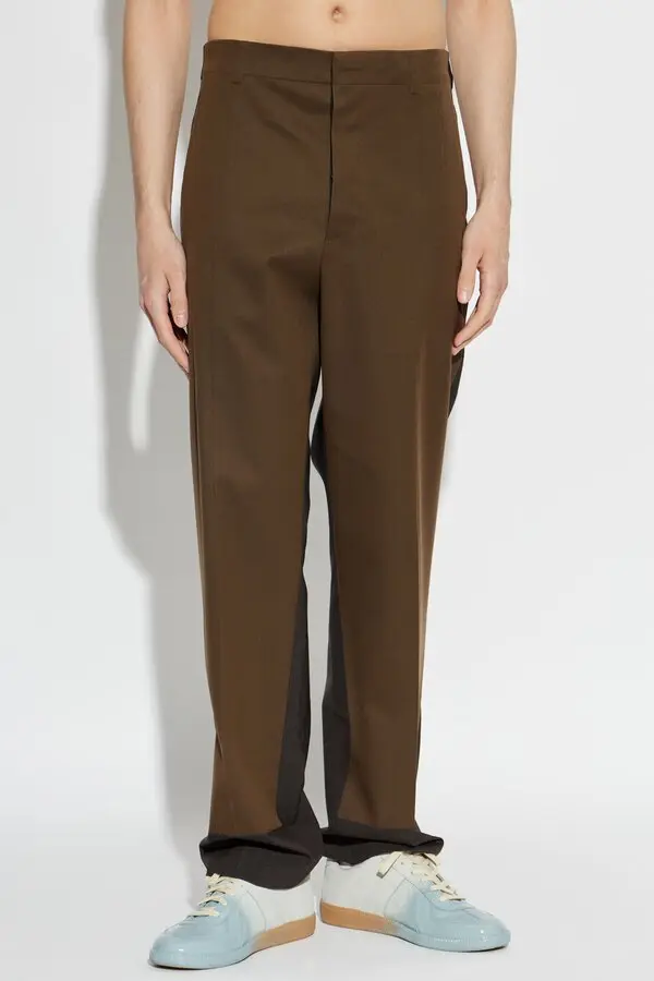 MAISON MARGIELA Creased Straight Leg Trousers