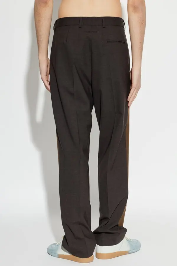 MAISON MARGIELA Creased Straight Leg Trousers
