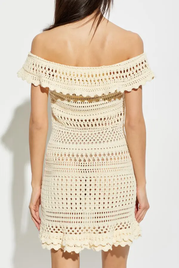 MARANT ETOILE Zoa Crochet Mini Dress - Cream