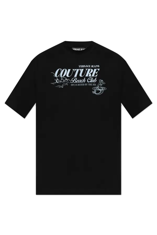 Versace T-shirt With Print - Black