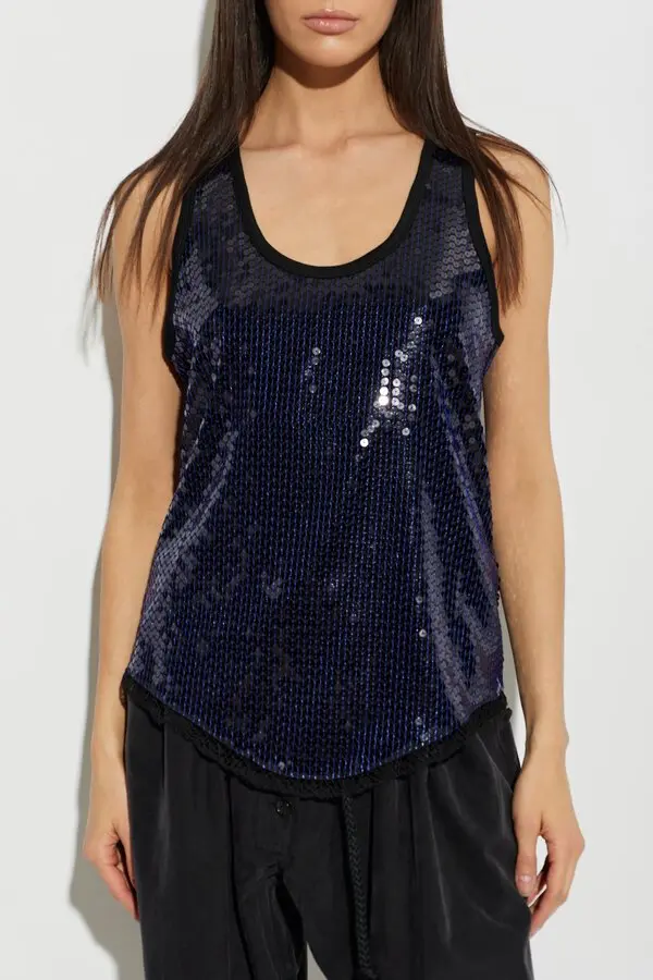Isabel Marant Étoile Renelle Sequined Top - Navy Blue