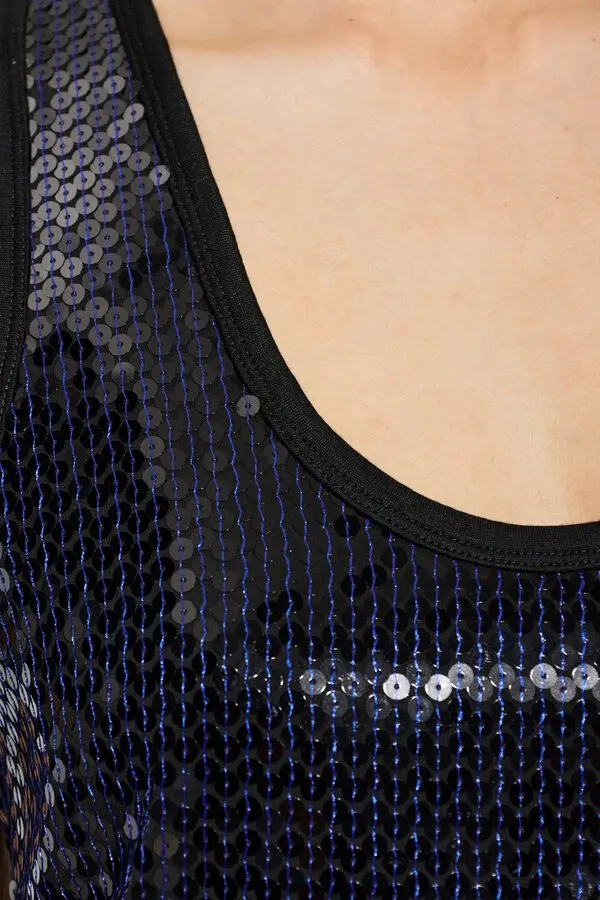 Isabel Marant Étoile Renelle Sequined Top - Navy Blue