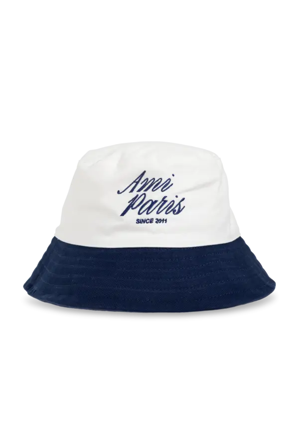 Ami Hat With Embroidered Logo - White