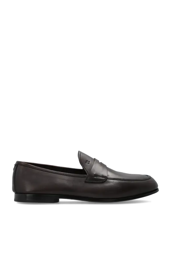 FABI Leather Loafers - Brown