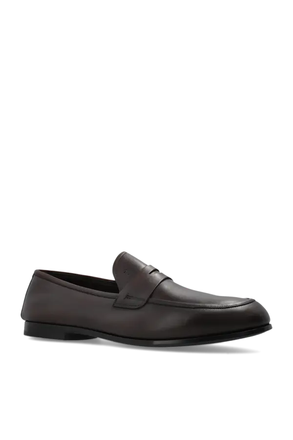 FABI Leather Loafers - Brown