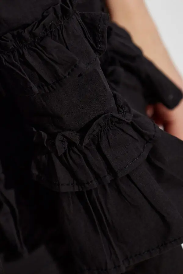 GANNI Strappy Mini Dress - Black
