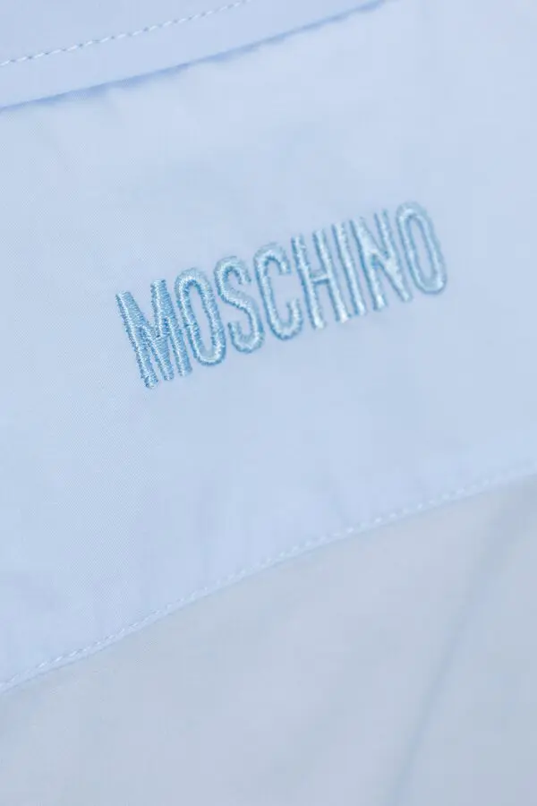 Moschino Shoulder Ruffle Shirt - Light Blue