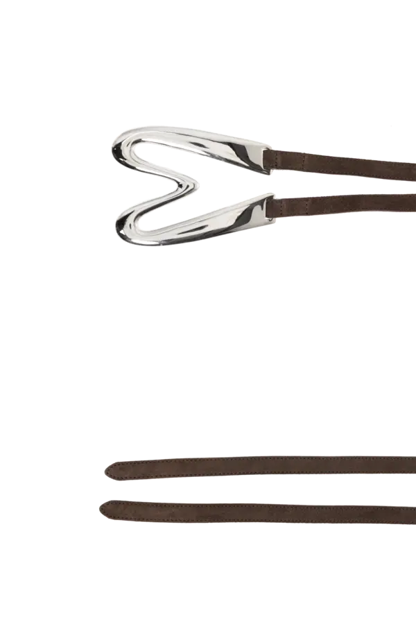 Moschino Suede Tie Belt
