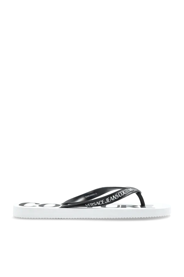Versace Logo Flip-flops - White