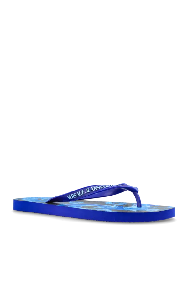Versace Rubber Flip-flops With Logo