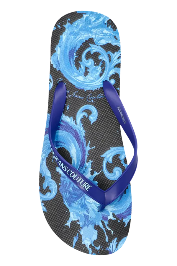 Versace Rubber Flip-flops With Logo