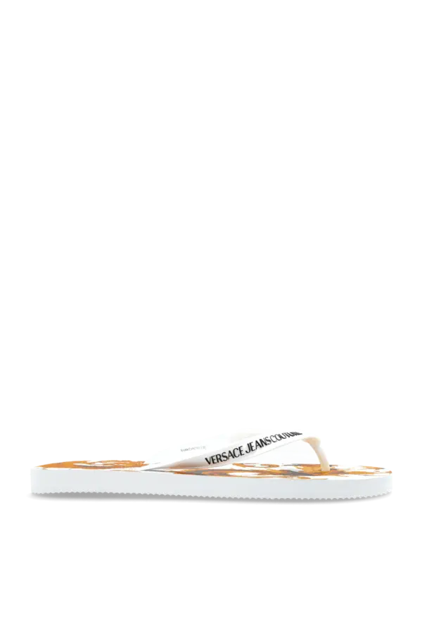 Versace Rubber Flip-flops With Logo - White