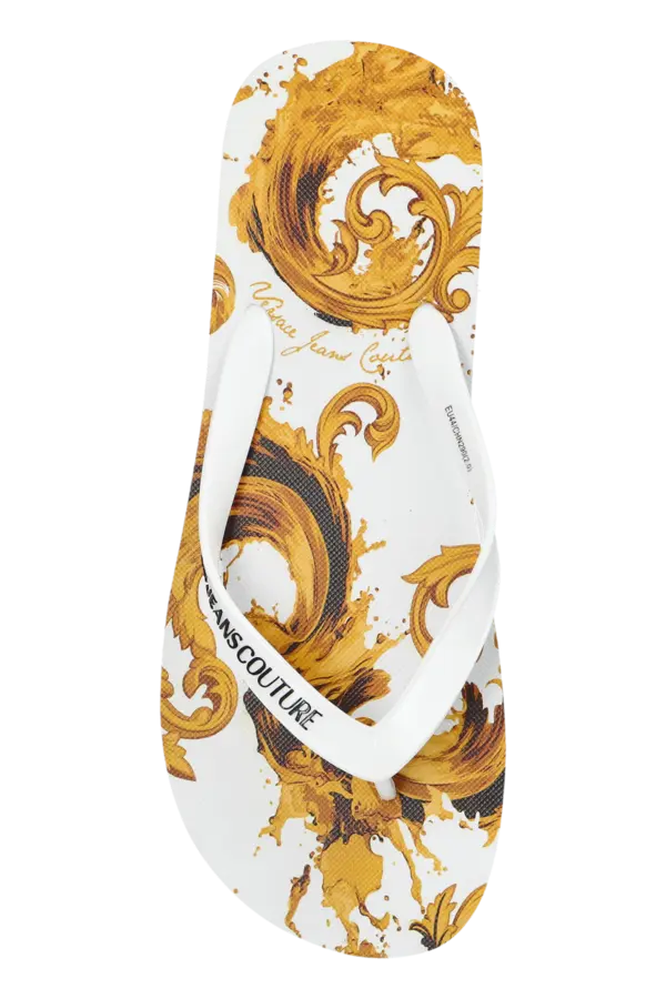 Versace Rubber Flip-flops With Logo - White