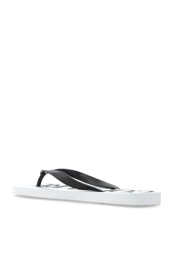 Versace Rubber Slides With Logo - White