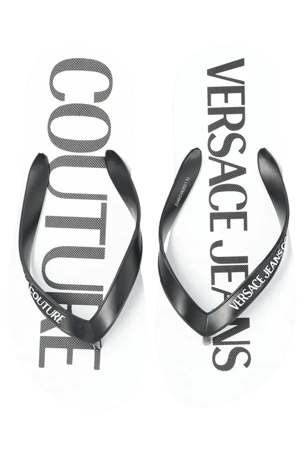 Versace Rubber Slides With Logo - White